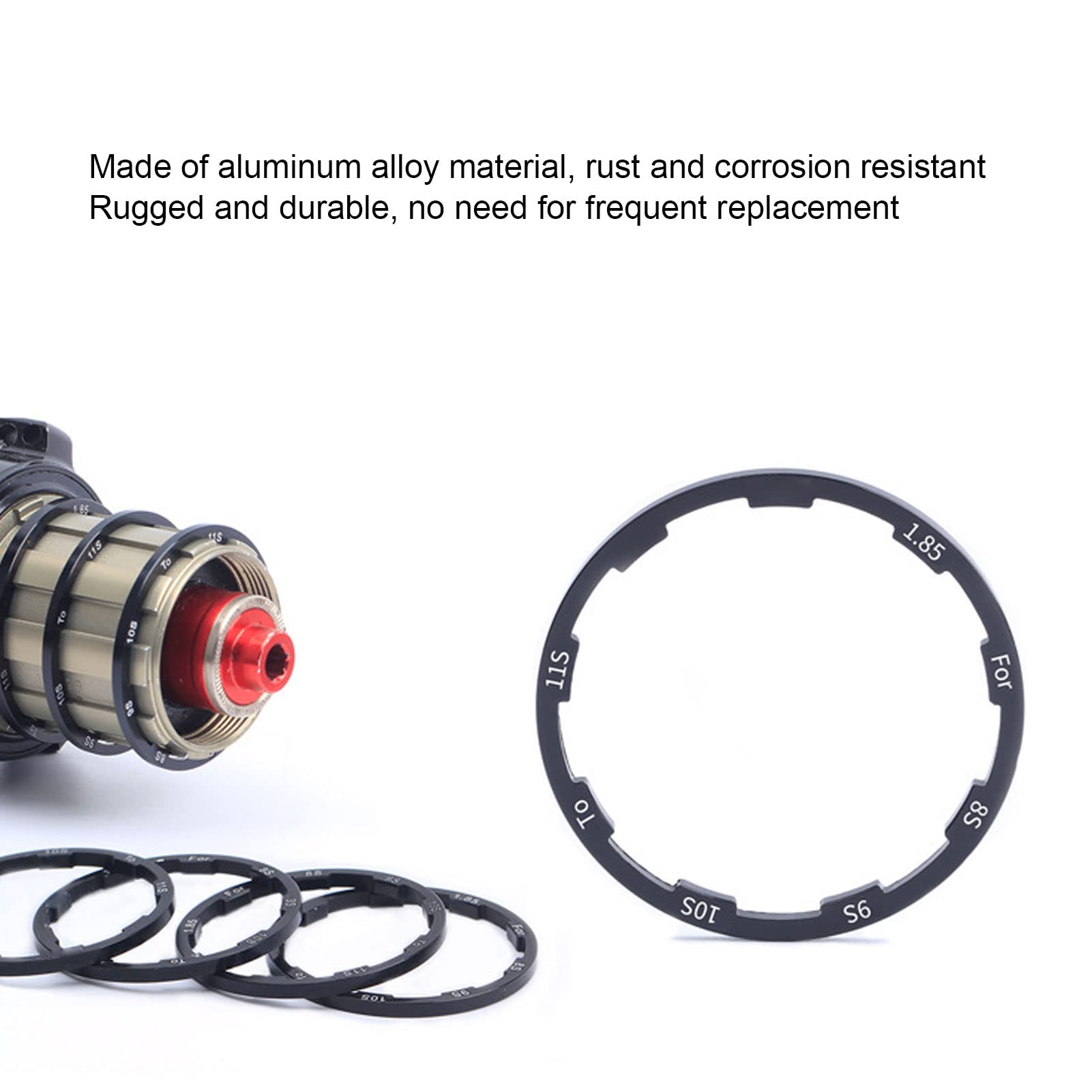 Demeras Bike Flywheel Gasket, 1.85mm Bottom Bracket Axle Washer for Road Bike
