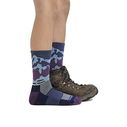 Darn Tough 3023-C-3021-05 Light Hiker Jr. Micro Crew Lightweight with Cushion Gray Large