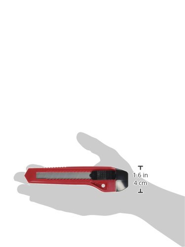 Hyde Tools 42047 Snap-Off Retractable Blade Utility Knife with Postive Lock , Red