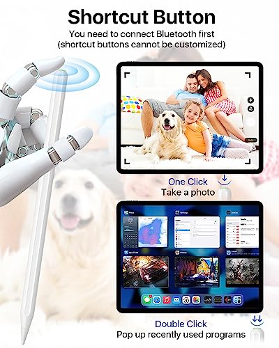 Stylus Pen for iPad with Magnetic Wireless Charging, Apple Smart Pen Colorful, iPad Pencil 2nd Generation Compatible with iPad Pro 11 in 1/2/3/4, iPad Pro 12.9 in 3/4/5/6, iPad Air 4/5, iPad Mini 6