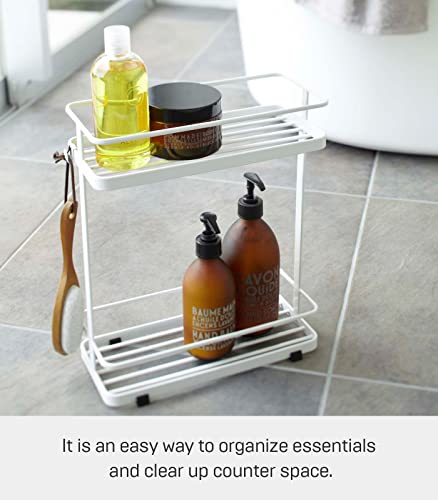 YAMAZAKI Home Bath Rack - Bathroom Shower Storage Holder, Caddy Shelf Organizer, Steel, Short, Water Resistant, No Assembly Req.