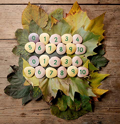 Yellow Door YD-11 Number Pebbles, Kindergarten Grade to 3 Grade, 5" H, 3" L, 3" W