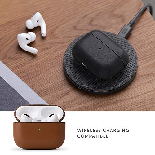 Native Union Leather Case for AirPods Pro β Handcrafted Fully-Wrapped Genuine Italian Leather case β Support Wireless Chargers β Compatible with AirPods Pro, Airpods Pro 2 (Tan)