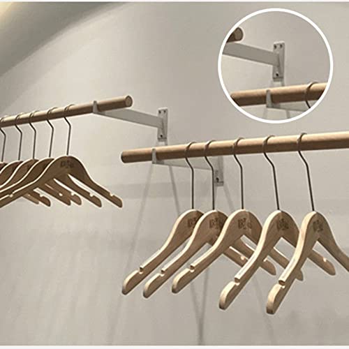 Industrial Pipe Clothing Rack Wall Mounted Real Wood Shelf,retail Store Garment Rack Display Rack Commercial Clothes Racks,pipe Shelving Floating Shelves Wall Shelf,space-saving Hanging Clothes Rack