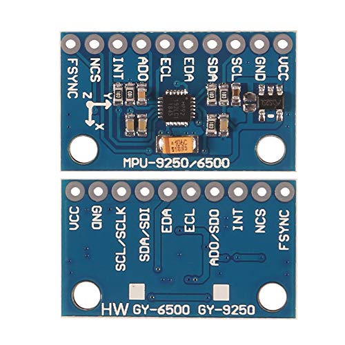 D-FLIFE 2pcs GY-9250 MPU9250 9-Axis 9 DOF Accelerometer, Gyroscope and Magnetometer Sensor Module 16 Bit AD Converter Data Output IIC I2C SPI