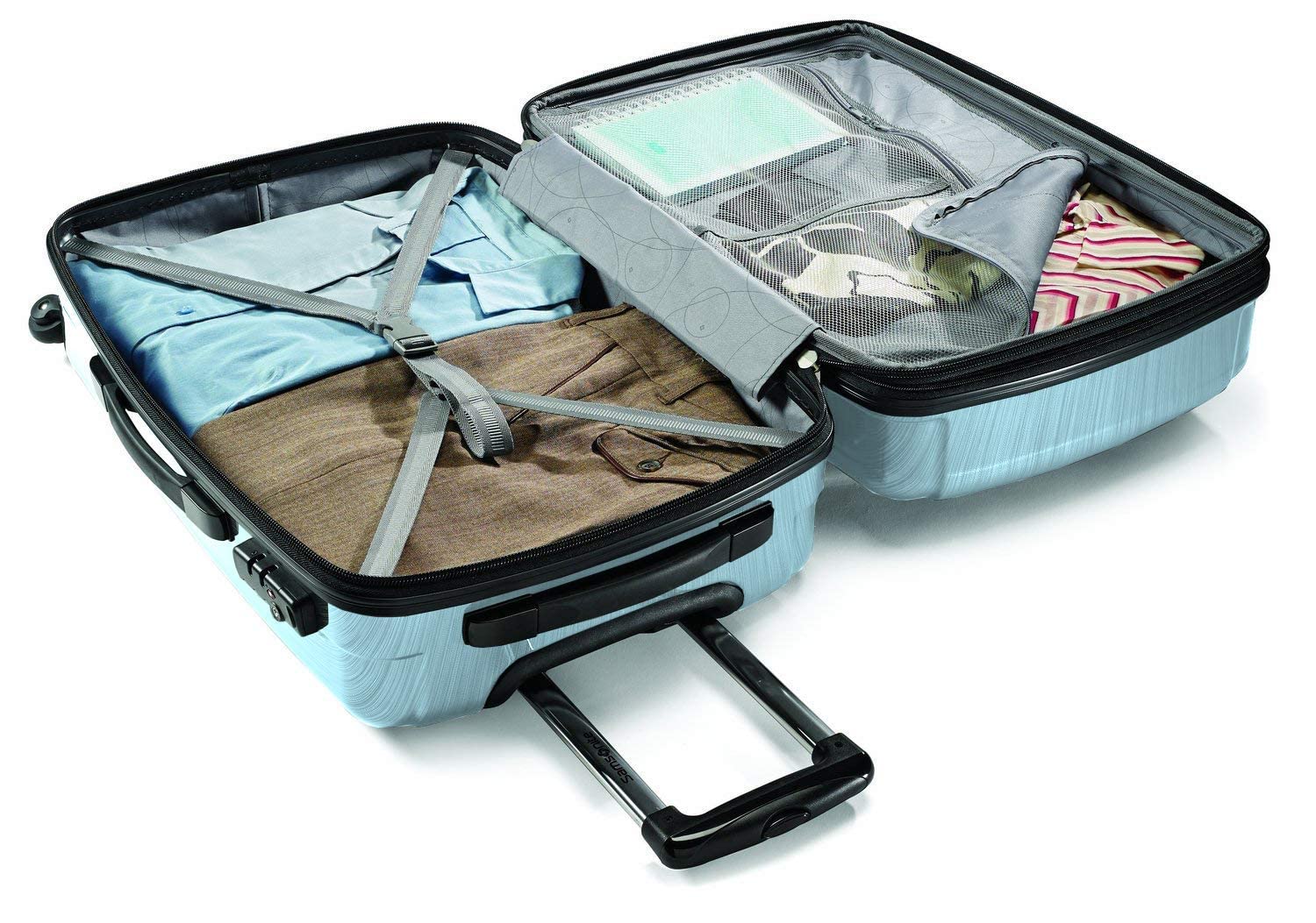 Samsonite Winfield 2 Hardside Expandable Luggage with Spinner Wheels (Ice Blue, 2-Piece Set (20/28))