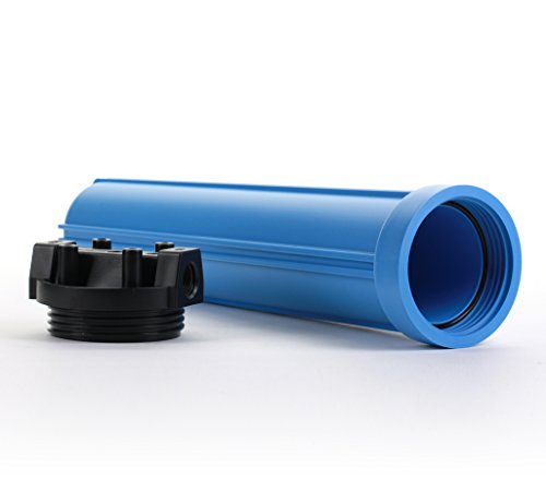 Hydronix HF5-20BLBK34 Water Filter Housing 20" RO, Whole House, Hydroponics - 3/4" Ports, Blue Body