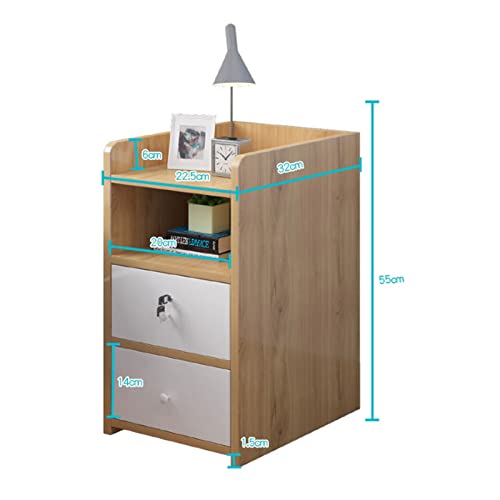 HIGOH Bedside Table Creative Modern Wooden Coffee Table Bedside Table Bedside Table Home Coffee Table Bedside Table Bedroom Storage Furniture