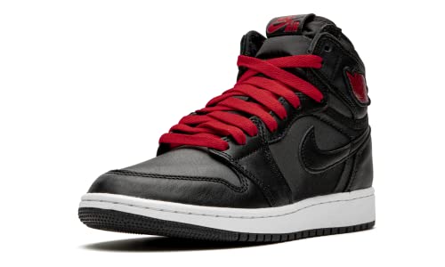 Nike Air Jordan 1 I High OG Black Satin GS Grade School Youth 575441-060 US Size 4Y, 4 Big Kid