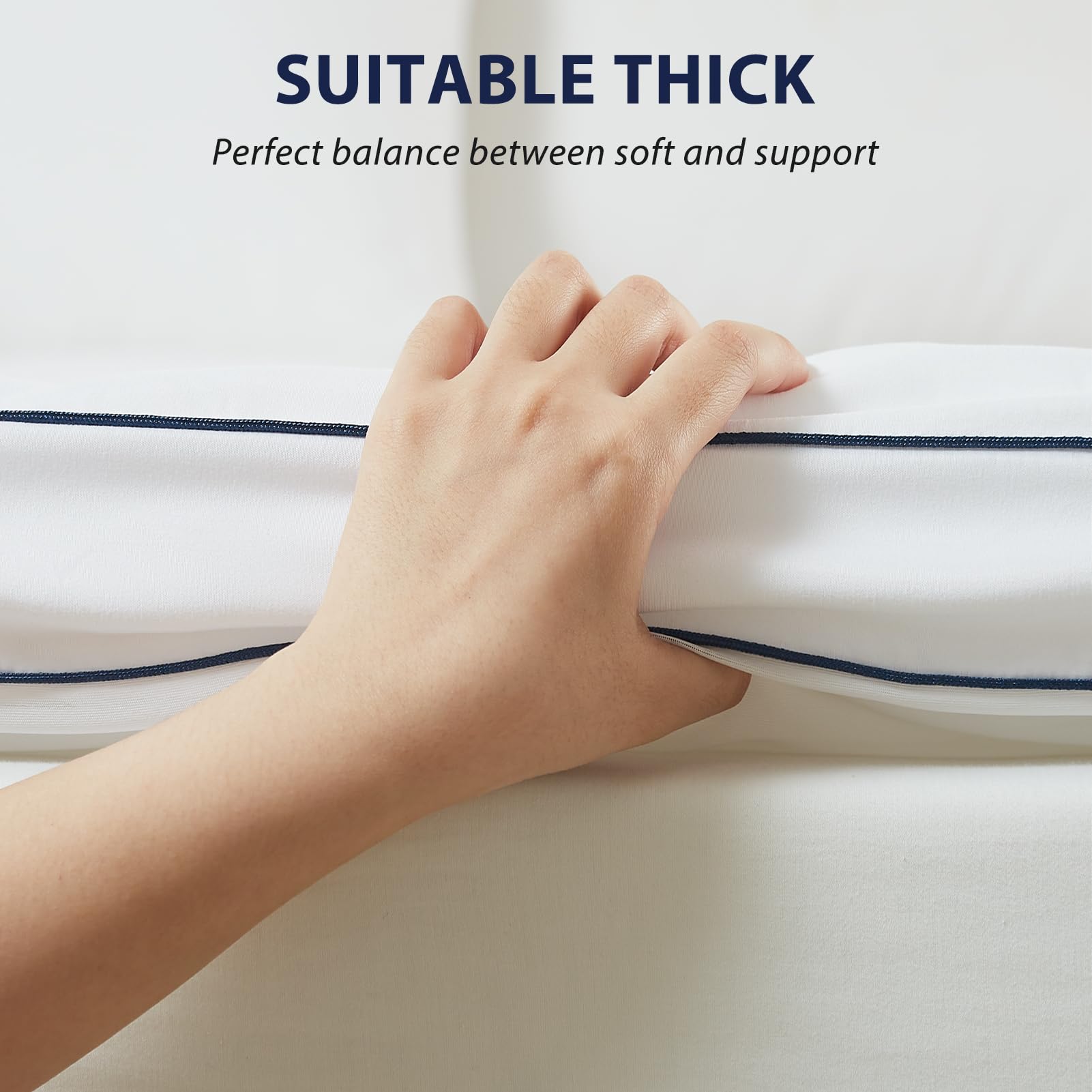Homemate Mattress Pad Topper Full - Cooling Pillow Top Quilted Fitted Mattress Pad Cover for Hot Sleepers - Mattress Pad Cover Plush Bed Topper Down Alternative Ultra Soft Mattress Protector for Back