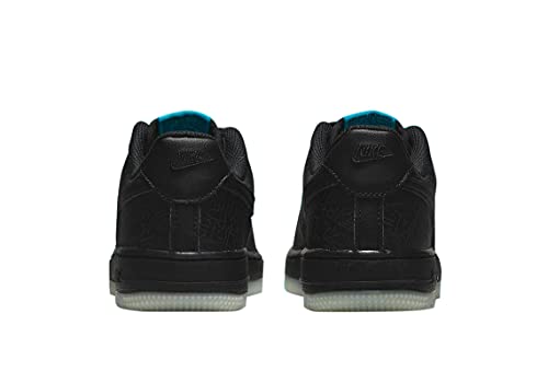 Nike Big Kid's Air Force 1 '06 "Space Jam Black/Black-Lt Blue Fury (DN1434 001) - 4