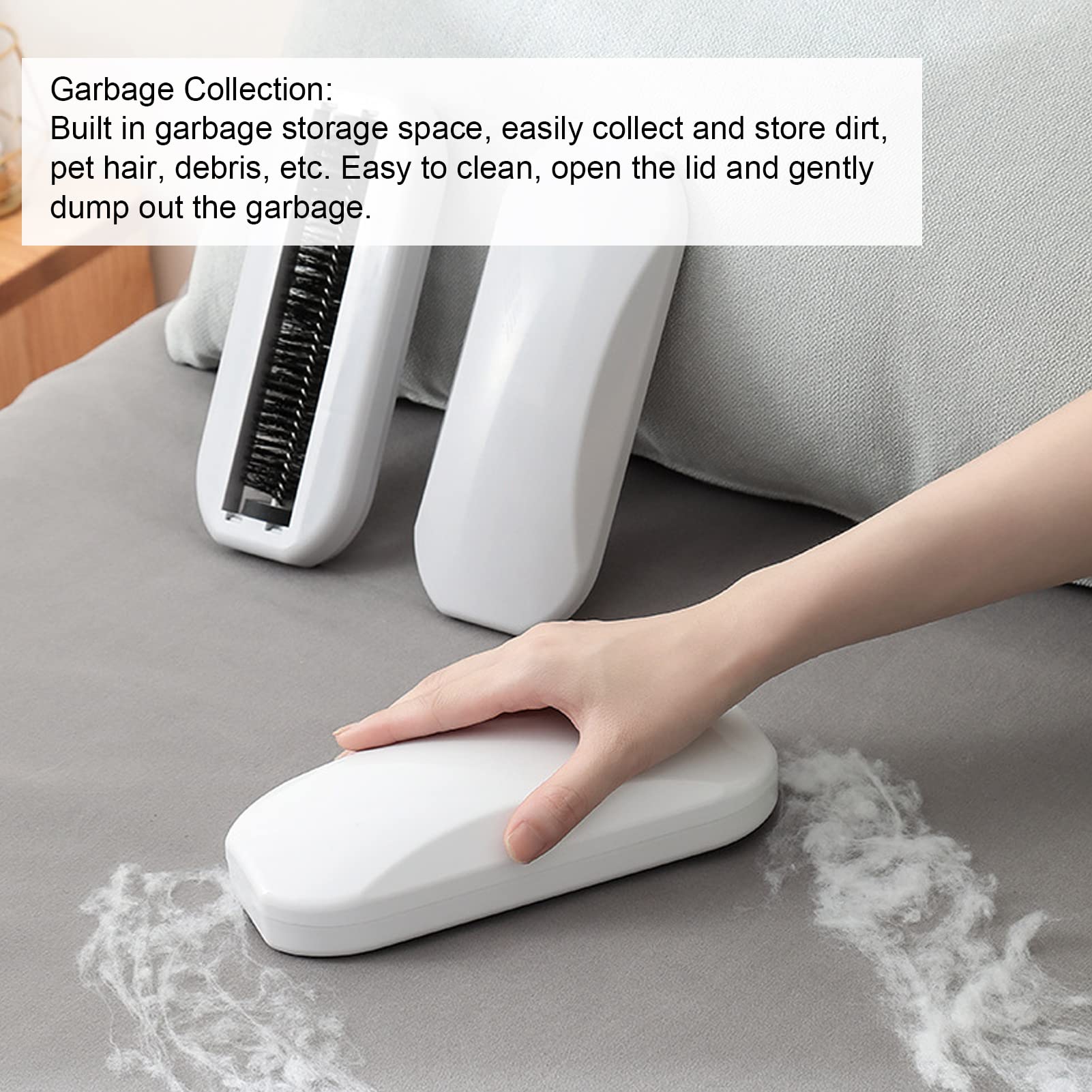 Reusable Crumb Sweeper, Handheld Soft Bristles Debris Collector Cleaning Brush for Table Bed Sheet Clothes Sofa