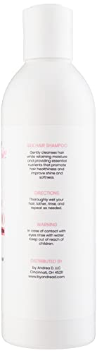 Silk Hair by Andrea D. Soft & Shine Shampoo For Women, Men, And All Hair Types, Boost Protection From Damaged Hair And Improves Shine And Softness, Sulfate Free 8OZ