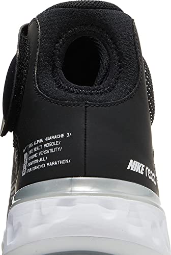 Nike Alpha Huarache Elite 3 Mid White/BlackMen's Baseball Cleat (us_Footwear_Size_System, Adult, Men, Numeric, Medium, Numeric_15)