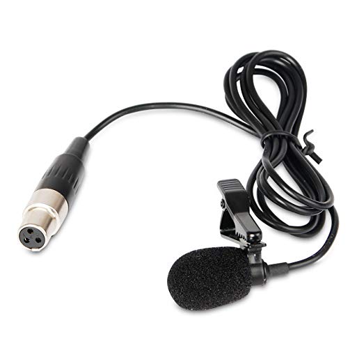 Depusheng Professional 3 Pin XLR TA3F Lavalier Lapel Tie Clip Cardioid Condenser Microphone for PC Wireless Bodypack Transmitter