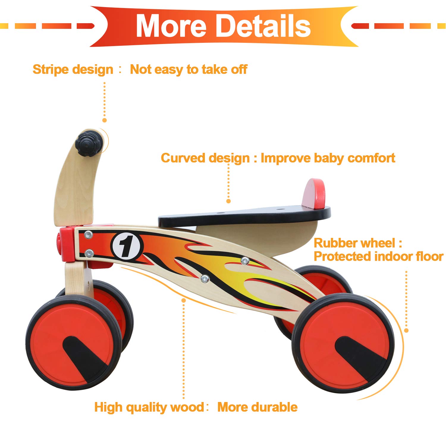 TOP BRIGHT Ride On Toys for 1 Year Old Boys and Girls, Baby Toys Scooter 1 Year Old