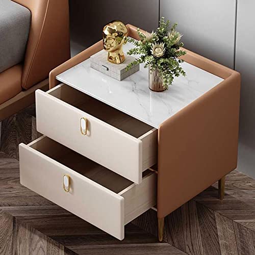 HIGOH Bedside Table Rock Slab Simple Modern Light Luxury Bedside Table High-end Sense of Self-Fitting Mini Net Red Simple Bedsid