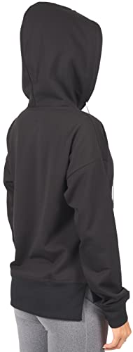 Nautica Competition Women's Active French Terry Pullover Sweatshirt Hoodie W/Pockets (Small, Black 2)