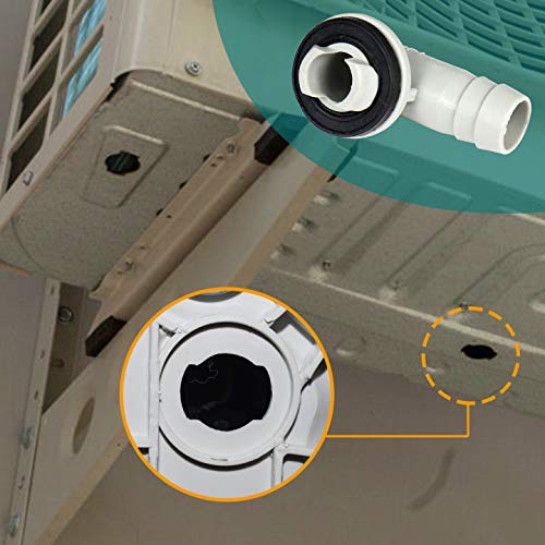 Daisypower Air Conditioner Drain Hose Kit,3/5 Inch AC Drain Hose Connector Elbow Fitting with Rubber Ring for Mini-Split Units and Window AC Unit,Semi-Automatic Washing Machine,Portable AC