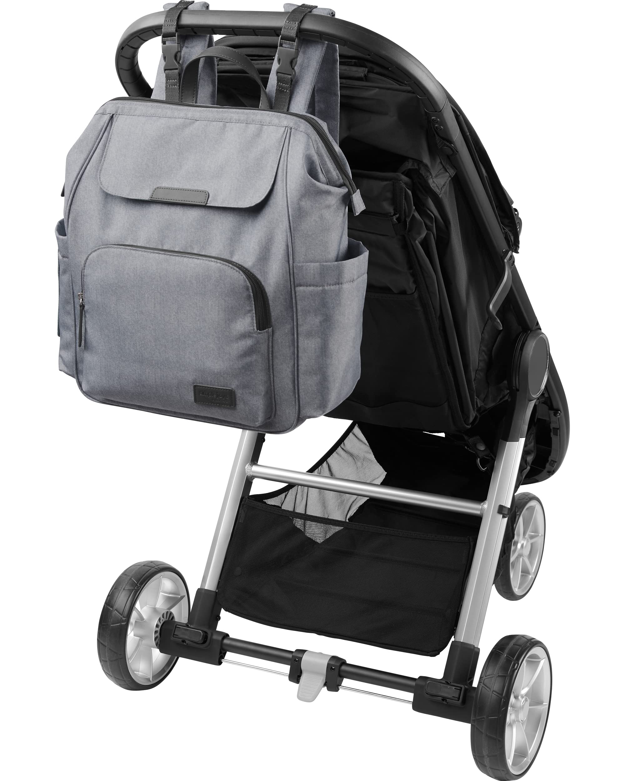 Simple Joys by Carter's Everyday Diaper Backpack, Grey, One Size