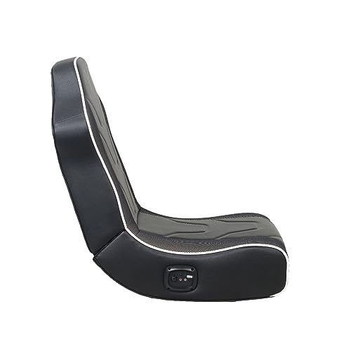 X Rocker Chimera RGB LED Floor Rocker Gaming Chair for Kids, Youth Aged 5-9, Built in Audio System, Foldable, 5110101, 29.1 x 16.5 x 26.7", Black