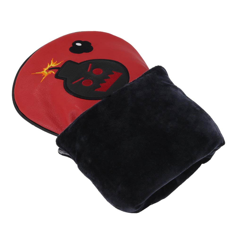 Craftsman Golf Funny Black Bomb Boom Embroidery Red Magnetic Blade Putter Headcover for Scorry Cameron