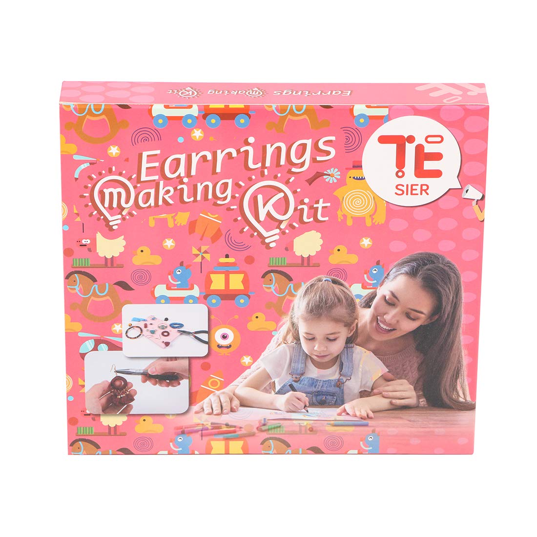 Earrings Making Kit - Comes with a Wide Range of Designs, Stoppers, Hooks & Accessories - Perfect for Hobbyists DIY Ear Jewelry Crafting Bundle for Artistic and Stylish Adults