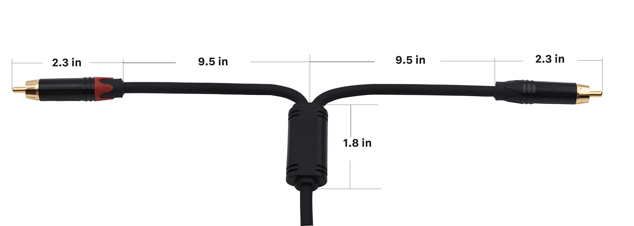 Devinal XLR Female to dual RCA Y Splitter Patch Cable, Unbalanced 2 Phono Plug to 1 Female XLR Y-cable, Interconnect Duplicator Lead cord Heavy Duty Baking Paint 6 feet