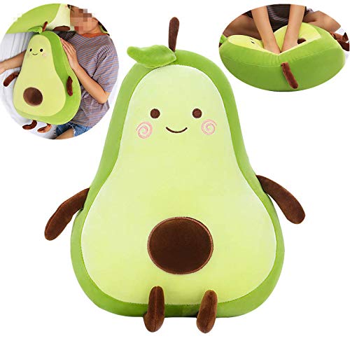 XICHEN 27 Inch Green Large Simulation Avocado Plush Toy Doll Sleeping Pillow Doll Doll, Holiday Warm Gift Plush Toy Pillows (Seated)