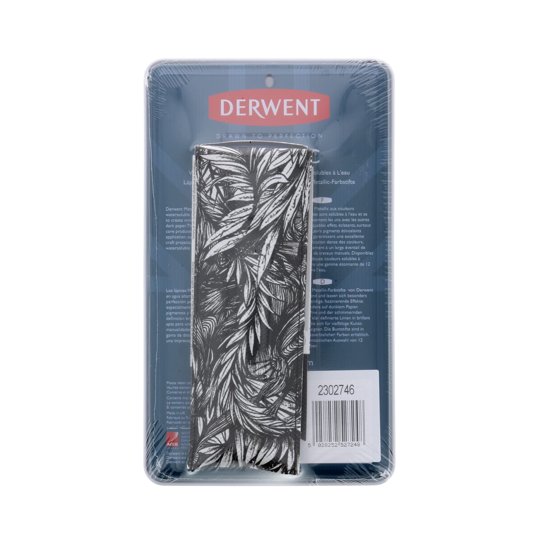 Derwent Metallic Colored Pencil, 12 Count (Pack of 1), Multicolor