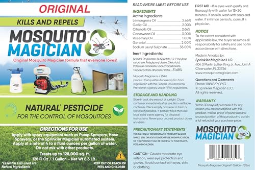 Mosquito Magician Backpack Fogger w/ 2 Gallons Liquid Concentrate - Gas Powered - Kills Mosquitoes, Fleas, and Fire Ants - Efficient Coverage - Easy & Comfortable Use - Ideal for Large Properties