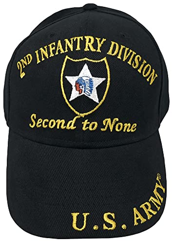 Moon US Army 2ND Infantry Division ID Second to None Embroidered Hat Cap Indian Head Premium Quality Dad Hat for Men Women