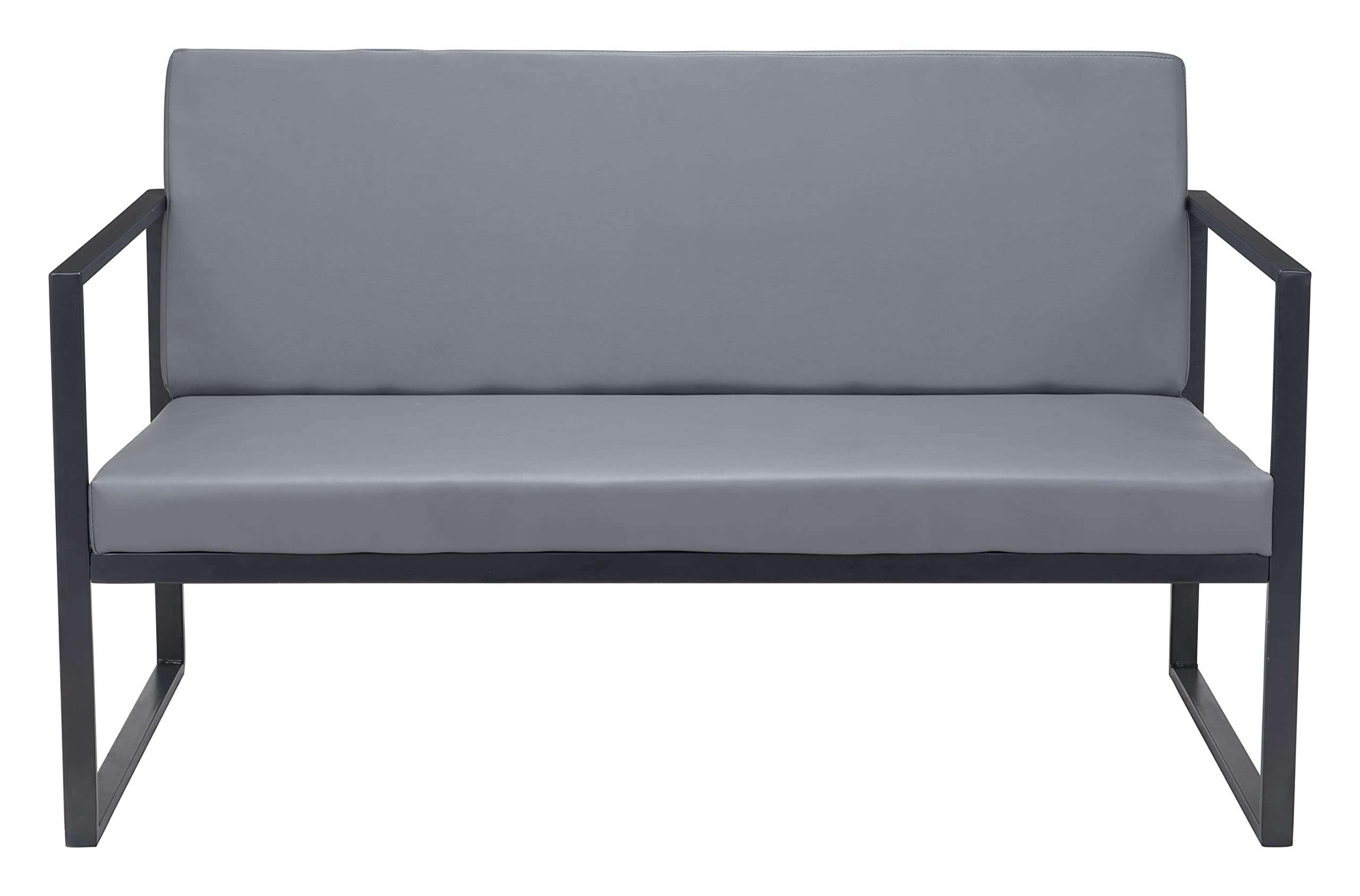 Zuo Modern - Claremont Sofa Gray - Modern - Seating - Plywood, Steel, Foam, 100% Polyurethane - Indoor - 29.5in Height