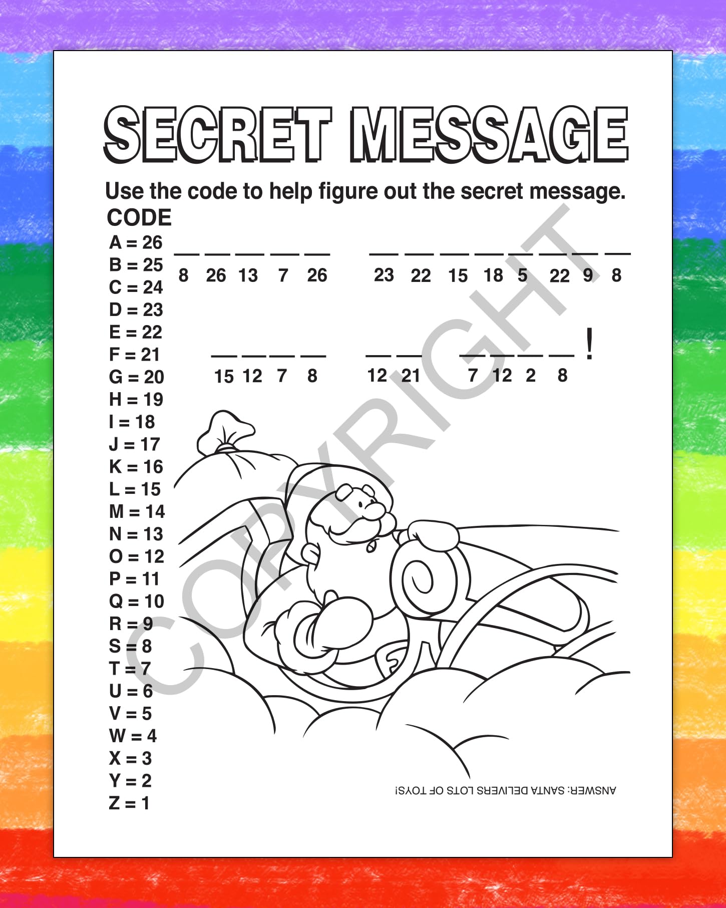 ZOCO - Christmas Coloring Books (25 Bulk Pack, Without Crayons) - Stocking Stuffers, Toys, Holiday, Xmas Party Favors, Activities for Kids