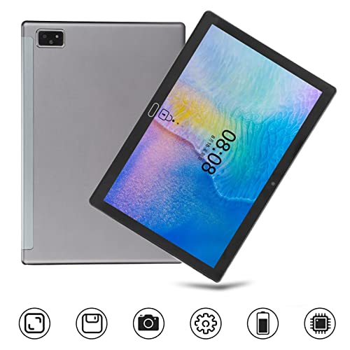 Hilitand 10.1in Tablet, 4GB RAM 64GB ROM, 2.0GHz Tablet PC with Speaker and Microphone 5G WiFi Dual Band 2MP 5MP Dual Camera 6000mah Battery, Supports BT GPS