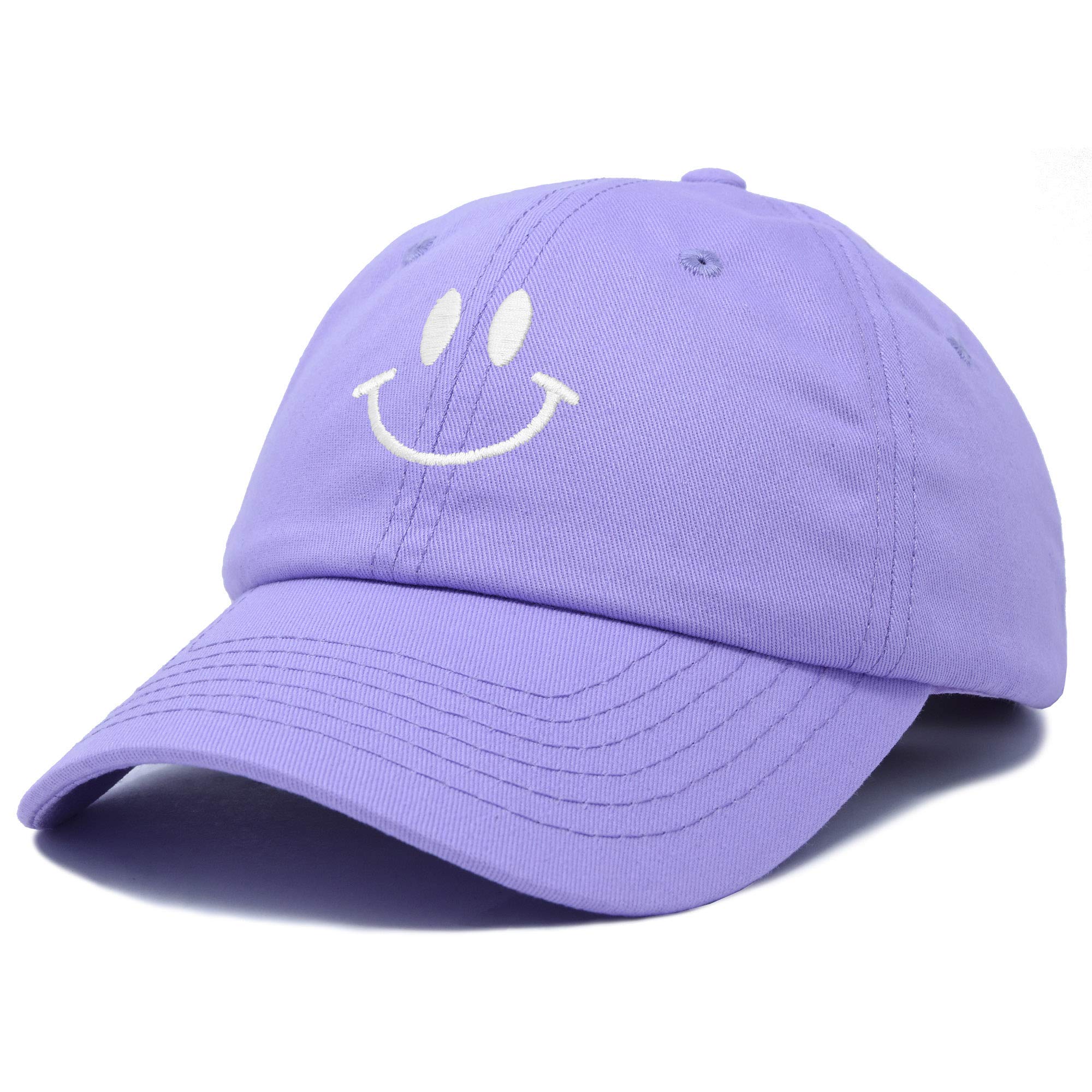 DALIX Smile Baseball Cap Smiling Face Happy Dad Hat Men Women Teens in Lavender