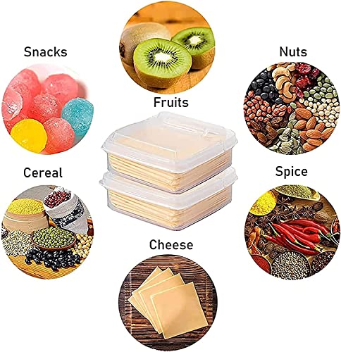 Sliced Cheese Container for Fridge with Flip Lid - 2/4/6 Pcs Butter Block Cheese Slice Storage Box, Portable Leakproof Clear Flip Top Storage Box, Vegetable & Fruit Fresh-Keeping Box. (2 pcs) (2 pcs)