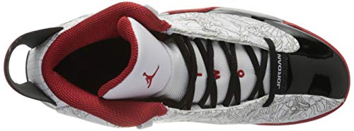 Nike Men's Air Jordan Dub-Zero Shoe, White Black Varsity Red Neutral Grey, 9.5