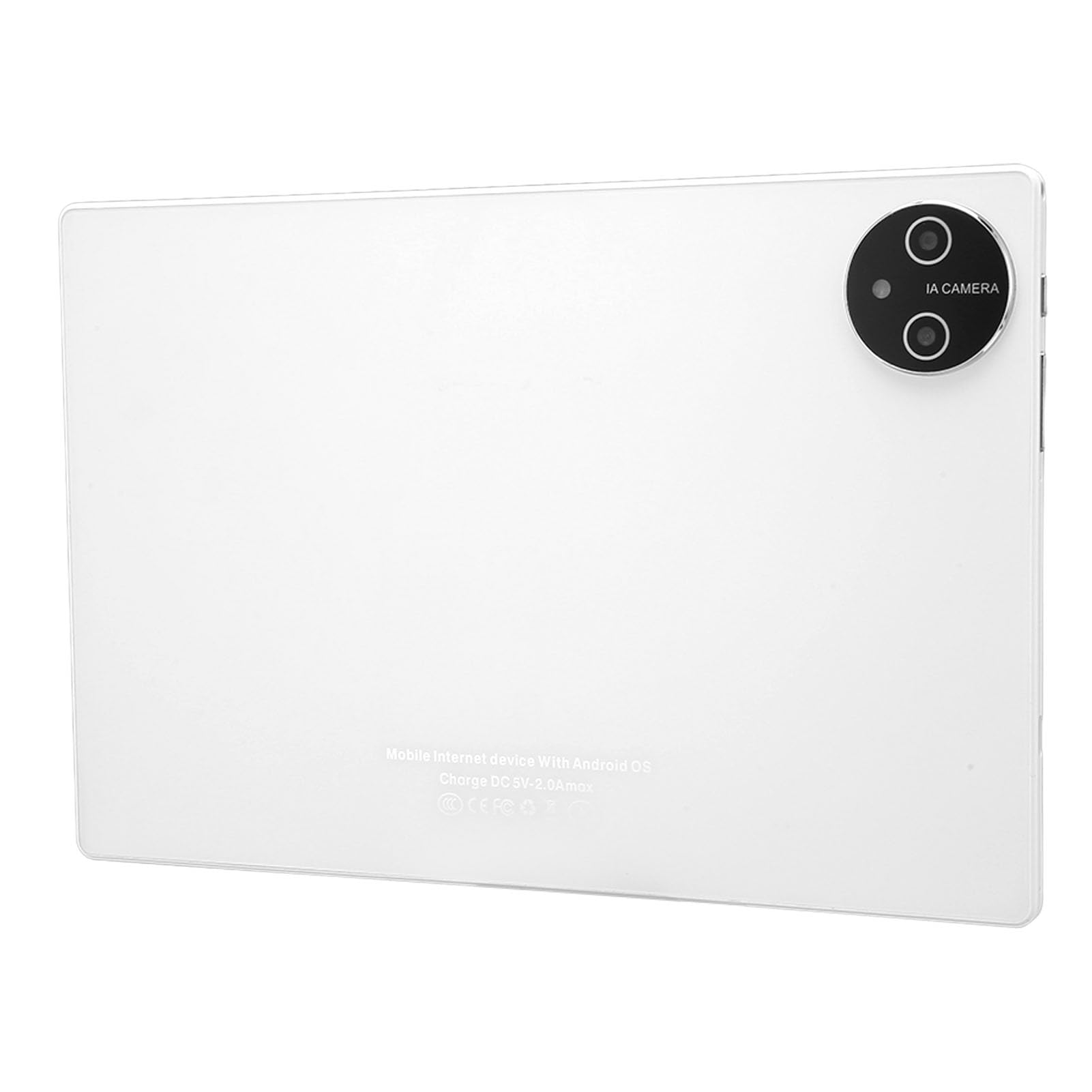 DAUZ 2 in 1 Tablet PC, 4G LTE 10.1 Inch Tablet RGB Mouse 512GB Expandable US Plug 100‑240V MT6755 Octa Core for Work (White)
