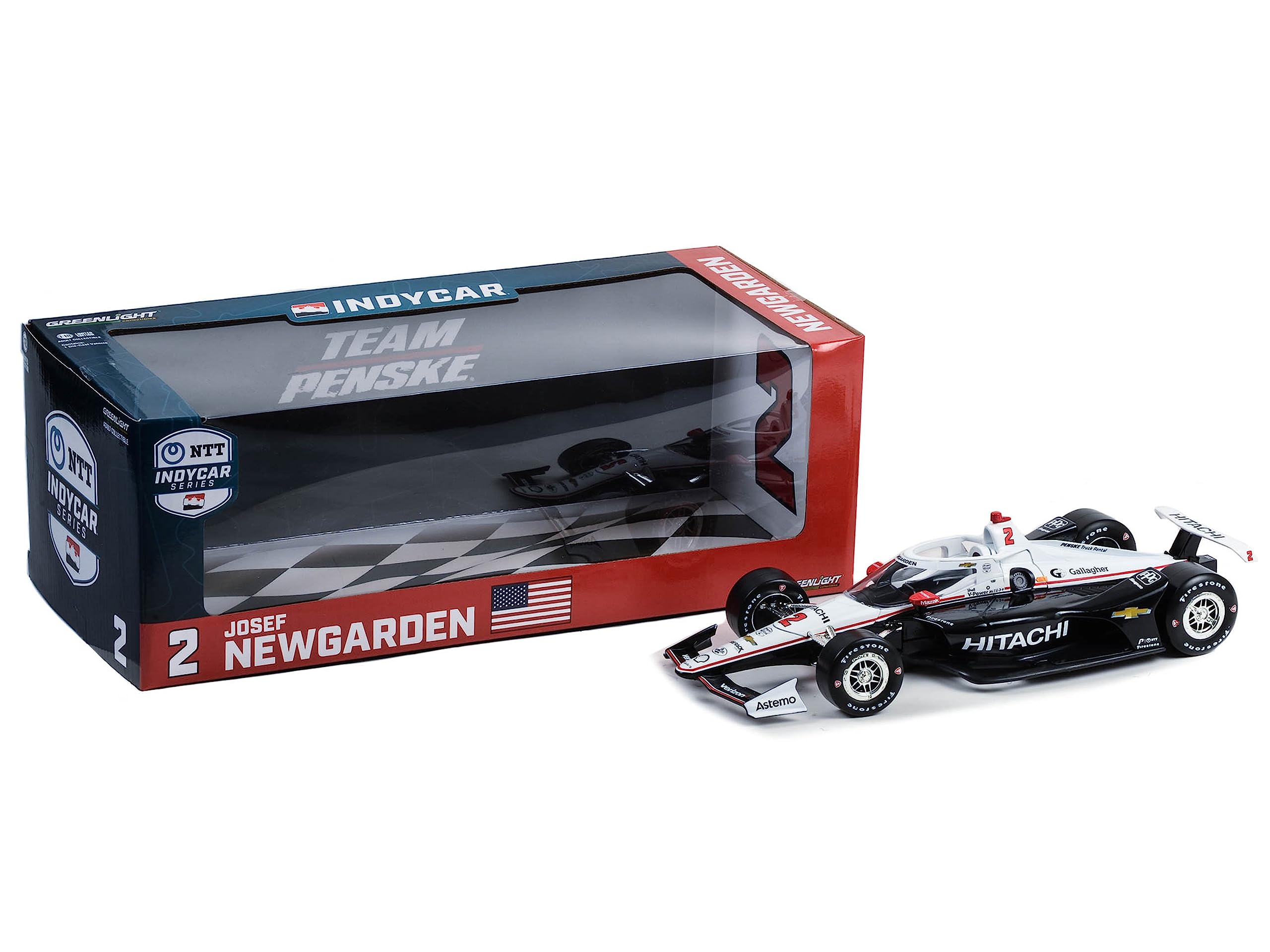Dallara IndyCar #2 Josef Newgarden Hitachi Team Penske NTT IndyCar Series (2023) 1/18 Diecast Model Car by Greenlight 11217