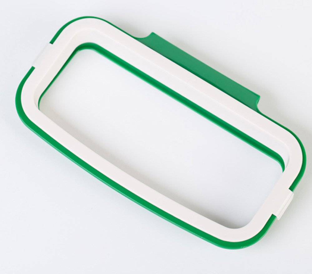Kitchen Hanging Clip on Trash Bag Holders Travel Garbage Can Rack Fixed Cabinet Rubbish Bin Plastic Bracket Hanger of Cupboard Closet Door Thread-off Proof design Car (2PCS)
