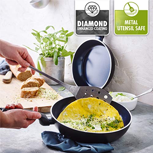 GreenPan CW001695-001 Torino 100% ToxinFree Healthy Ceramic Nonstick Metal Utensil/Induction/Dishwasher/OvenSafe Wok - 28cm/3.6L - Black