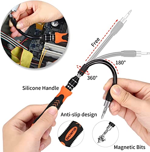 Mini Screwdriver Set, Torx Bit Set with T3 T4 T5 T6 T7 T8 T9 T10 T15 T20 Security Torx Bit, Computer repair tool kit with Phillips Head Screwdriver compatible for Nintendo Switch, iphone, PC Repair