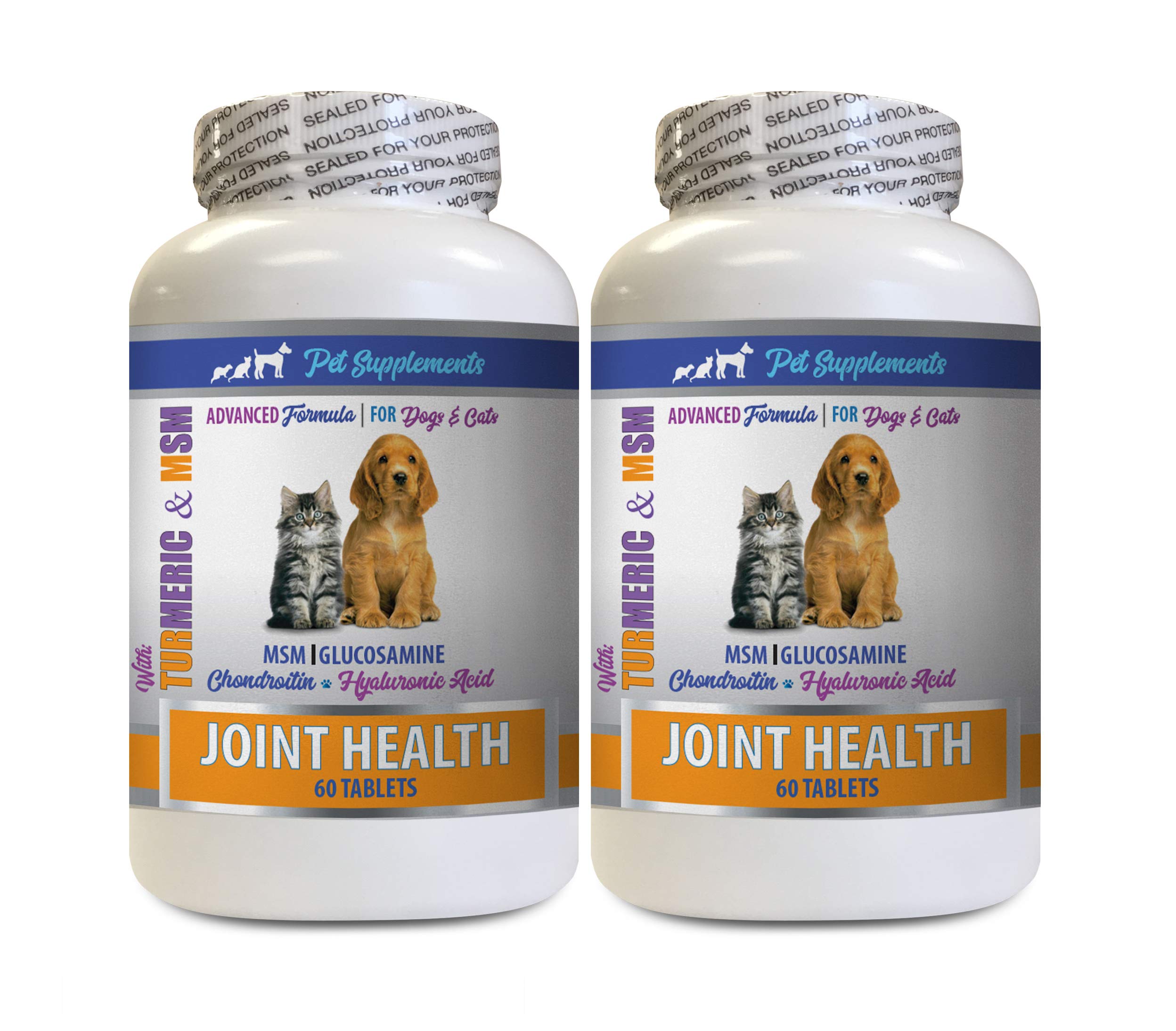 Pet Supplements Dog Joint Care - Pets Turmeric Joint Health - for Dogs and Cats - Advanced Complex - Dog Turmeric Curcumin - 2 Bottles (120 Tablets)