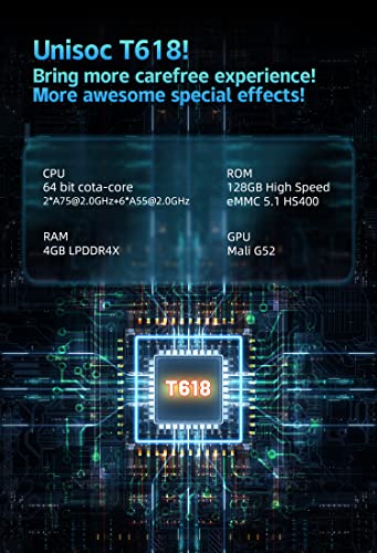 RG505 Retro Handheld Game Console 4.95 inch OLED Touch Screen Android 12 Unisoc Tiger T618 64-bit Video Player Built-in Hall Joyctick Support OTA Update 128G Card 4000+ Games (DXR-RG505-Turquoise)