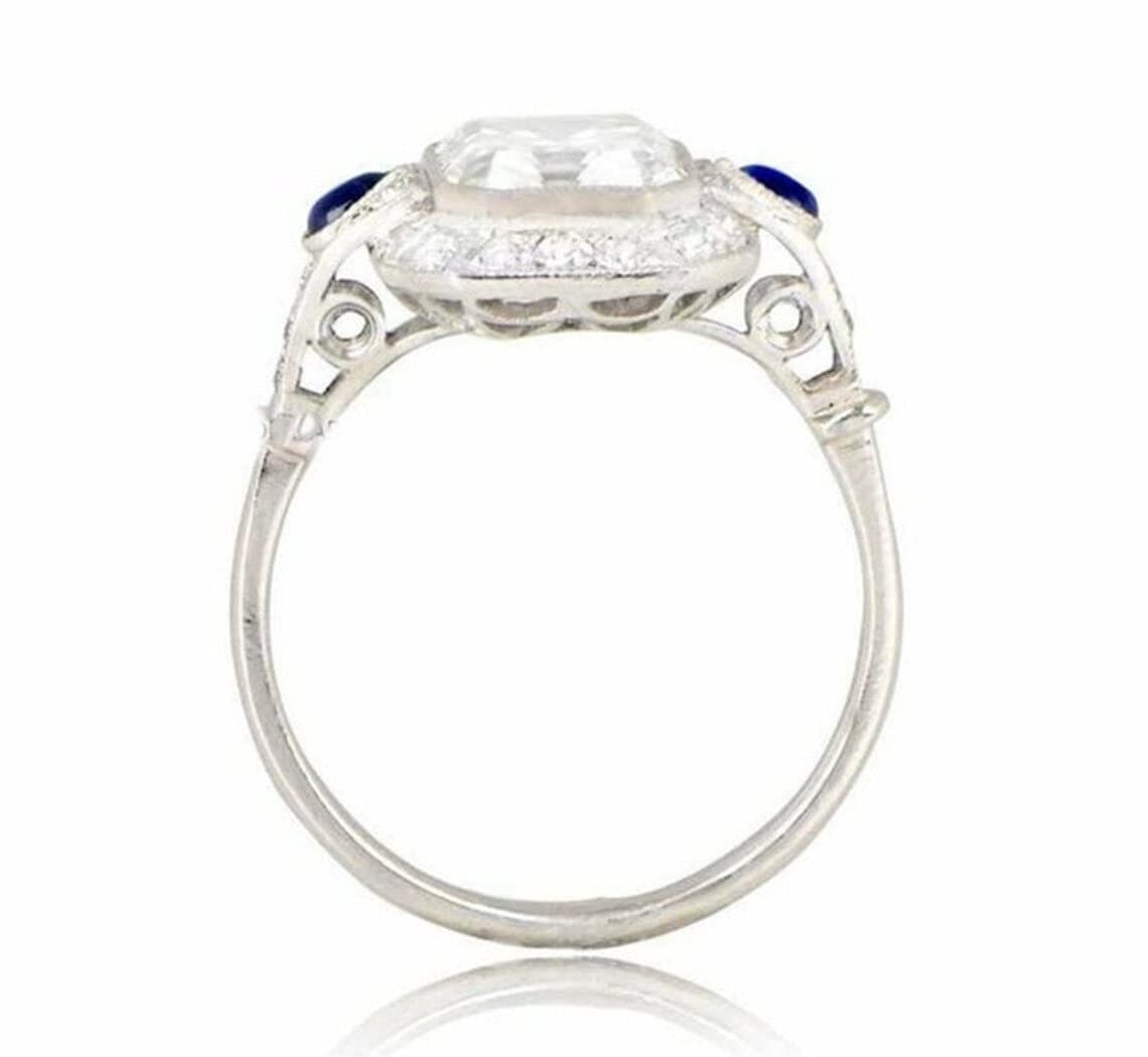 DESTINY JEWEL 3.22CT Round Cut Diamond D/VVS1 Engagement Wedding Ring, Solid 925 Silver Ring_US:- 3.22ct15