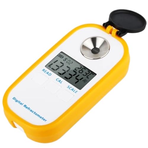 KYKYK Refractometer, Auto Refractometer Digital Beer Refractometer Wort Hydrometer Brix 50% Alcohol Concentration Meter Wine Alcohol Teste for Fruit, Homebrewing, Juice, Vegetables
