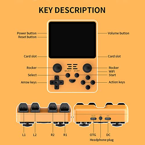 Portable Handheld Games Console,Game Player 3.5-Inch Color Screen Rechargeable Battery Best Gift-A