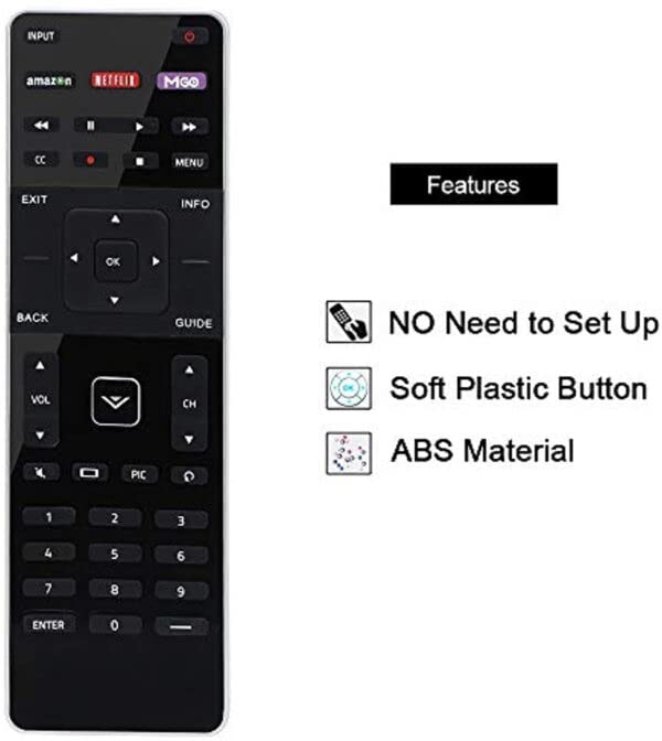New QWERTY Dual Side Remote XRT500 with Back Light for VIZIO Smart TV M43-C1 M49-C1 M50-C1 M55-C2 M60-C3 M65-C1 M70-C3 M75-C1 M80-C3 M322I-B1 M422I-B1 M492I-B2 M502I-B1 M552I-B2 M602I-B3 M652I-B2