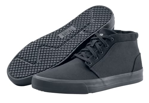 Shoes for Crews Cabbie II, Men's, Women's, Unisex Slip Resistant, Food Service Work Shoes, Black, Men's Size 10/ Women's Size 11.5